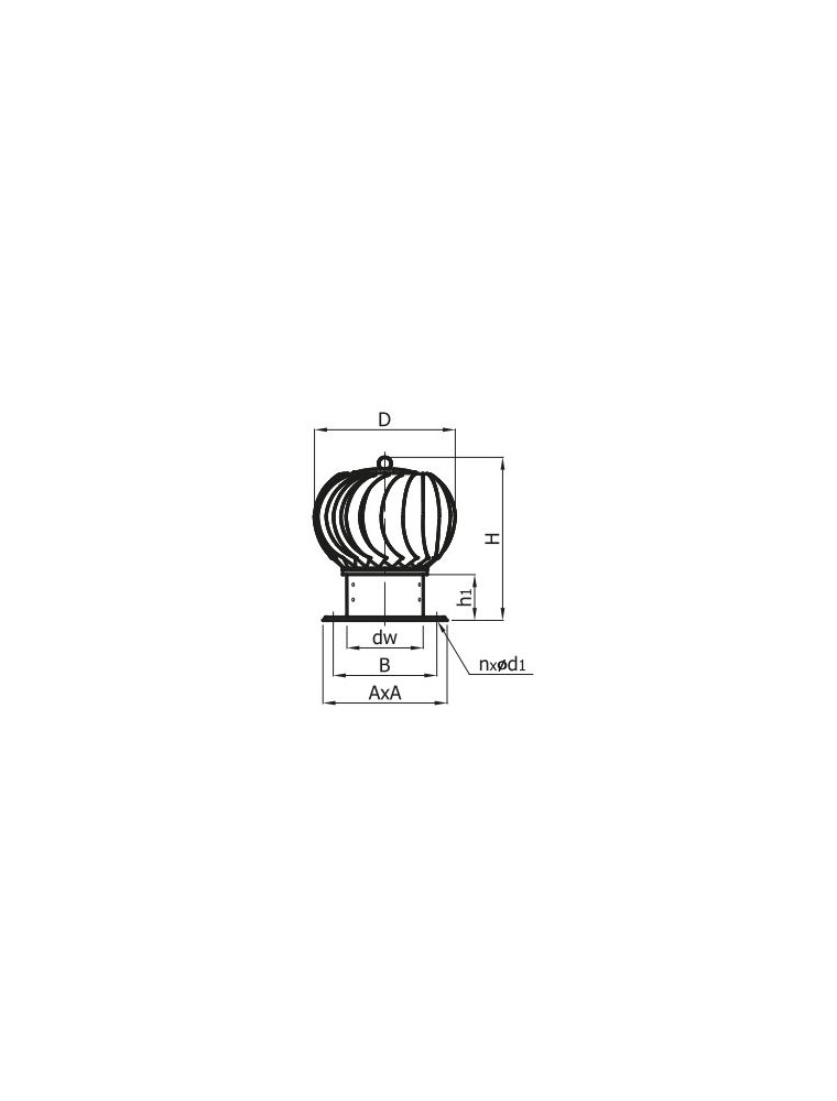 TURBOWENT fi 200 mm nasada na komin TU200OCAL-PK - sklep online